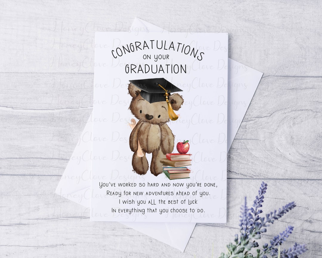 Graduation Card, Preschool Graduate, College Graduate, Nursery Graduate ...
