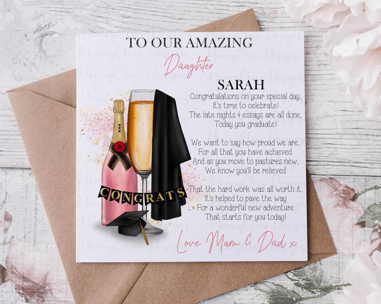 Granddaughter Graduation Card Graduation Greetings Card Student Card ...