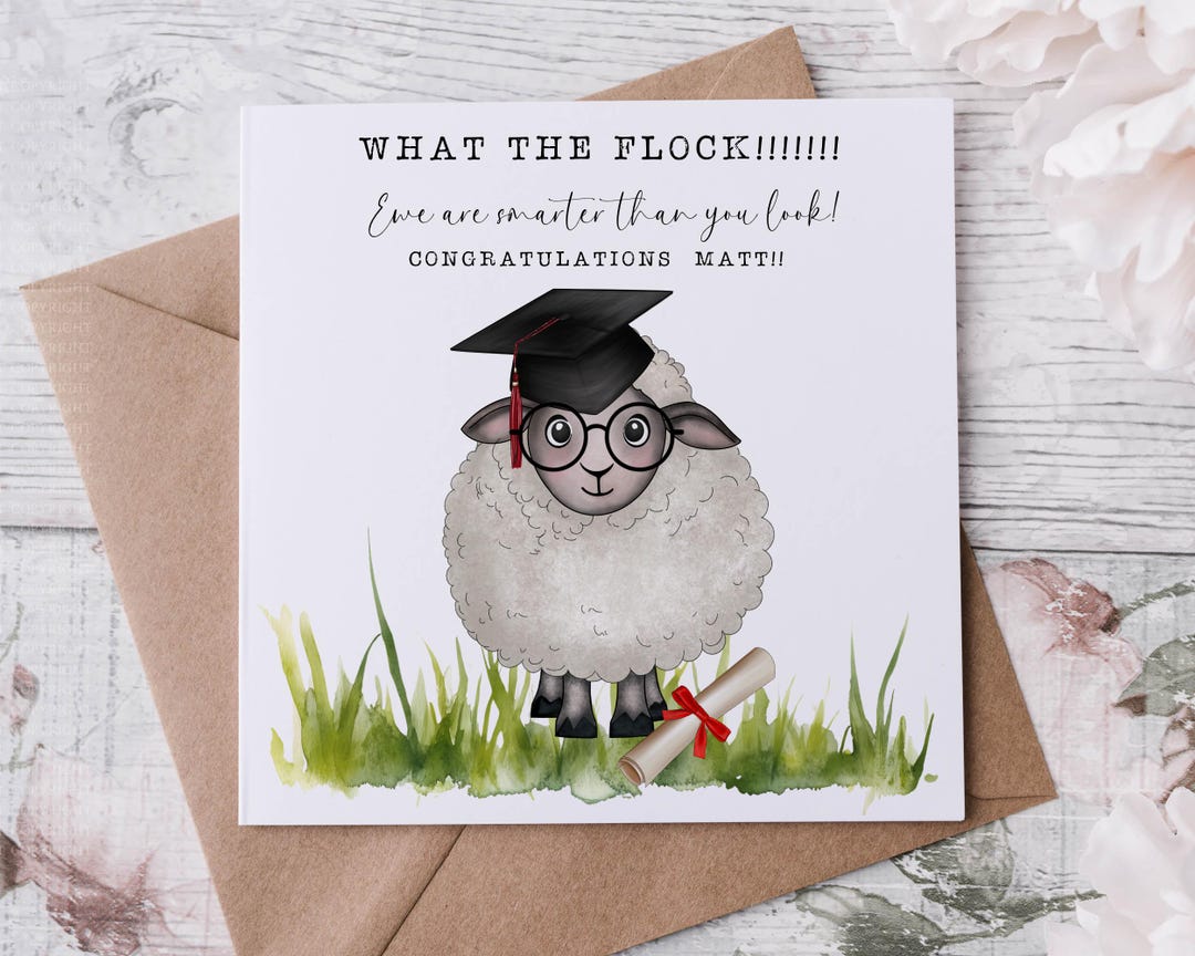 Funny Graduation Card | Ewe Are Smart Card | Well Done Card, Sarcastic ...
