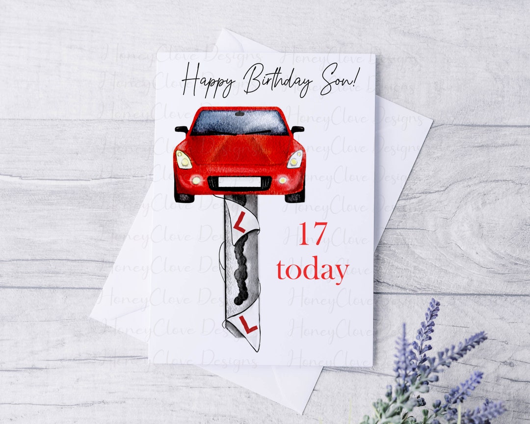 17th Birthday Card, Driving Lesson Gift, Surprise Lessons, Learner ...
