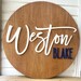 Custom Round Nursery Sign - Etsy