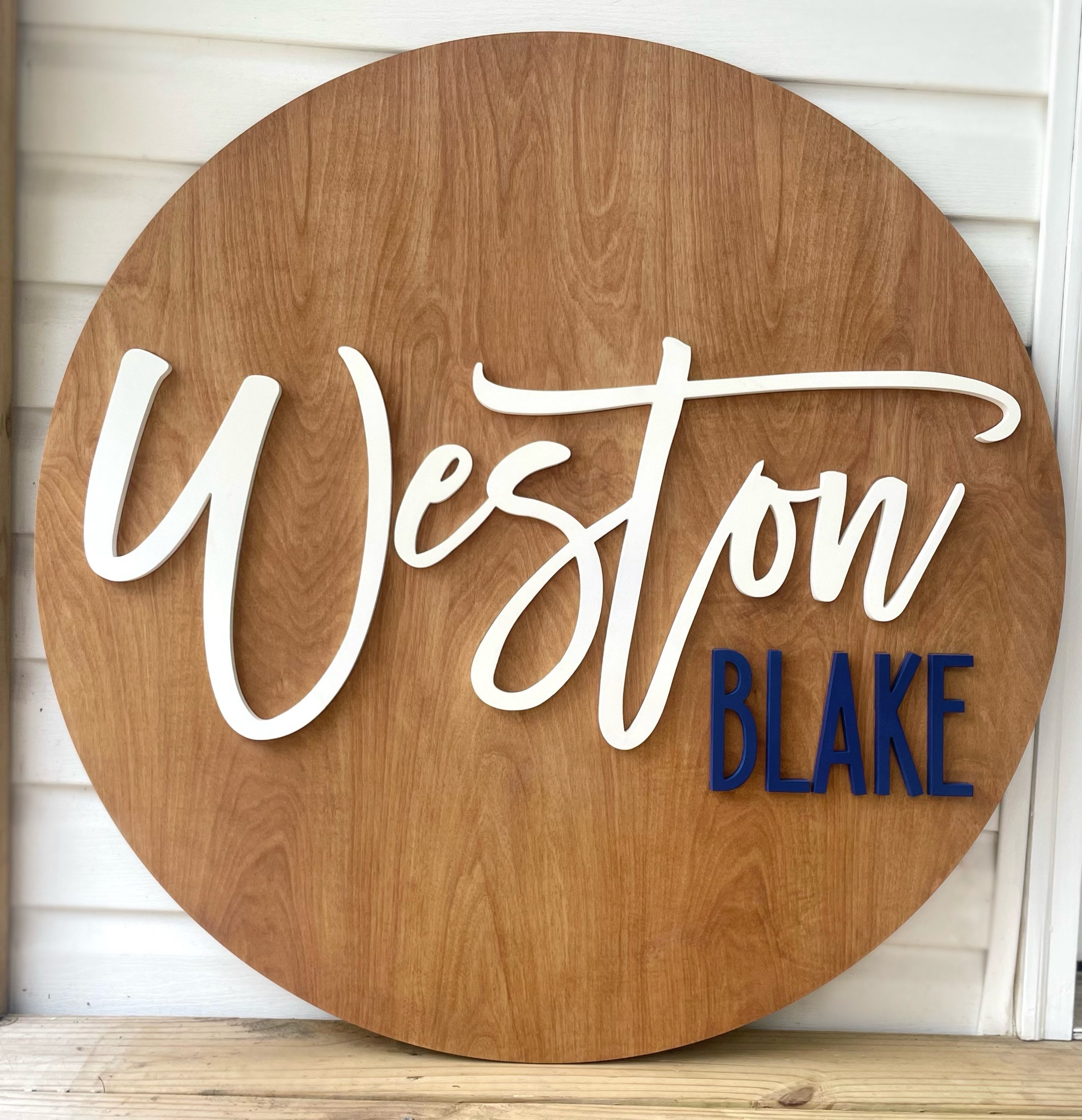 Custom Round Nursery Sign - Etsy