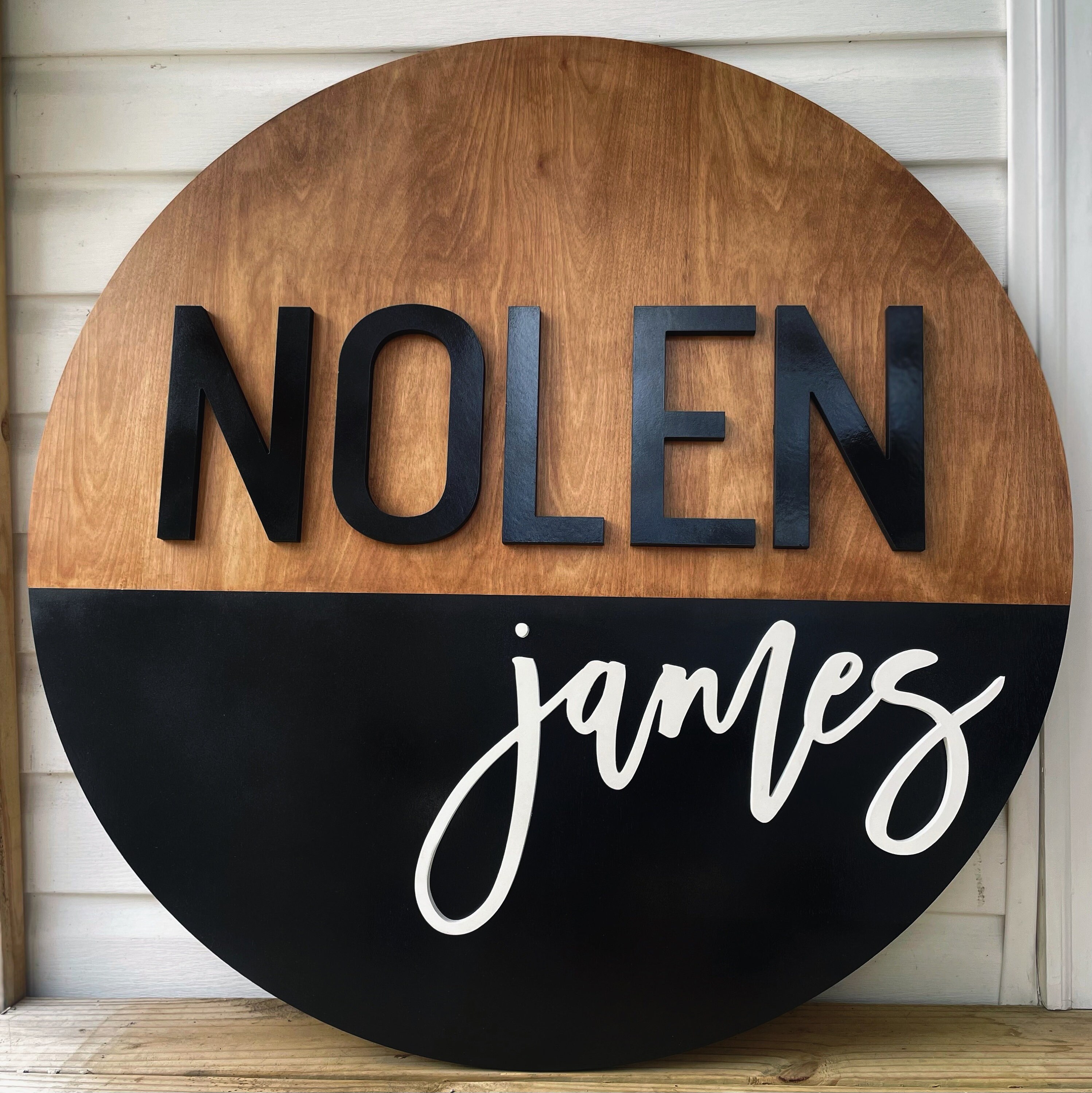 Custom Round Nursery Sign - Etsy