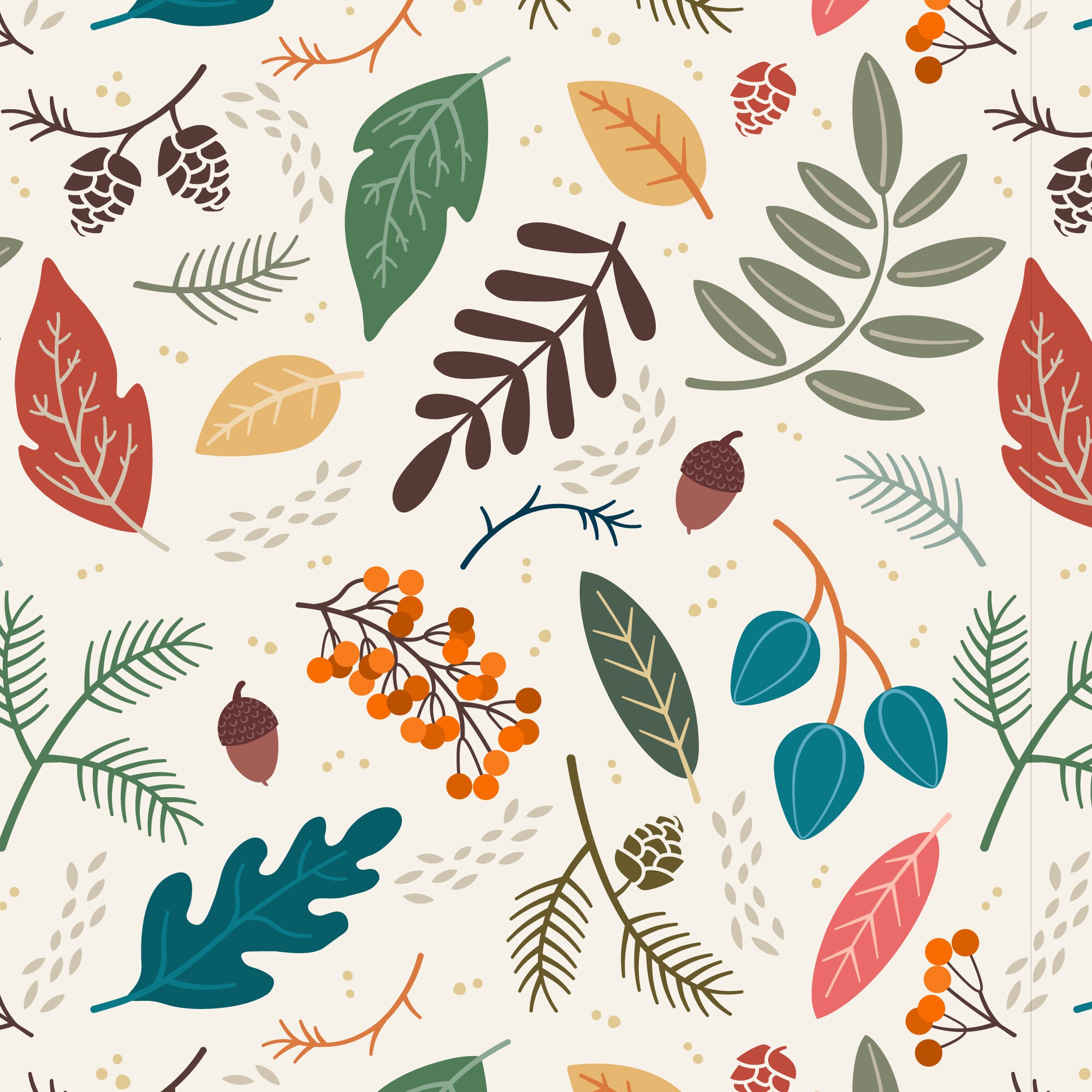 Colourful Fall Table Runner | Autumn Leaves Pattern Table Decor sold by ...