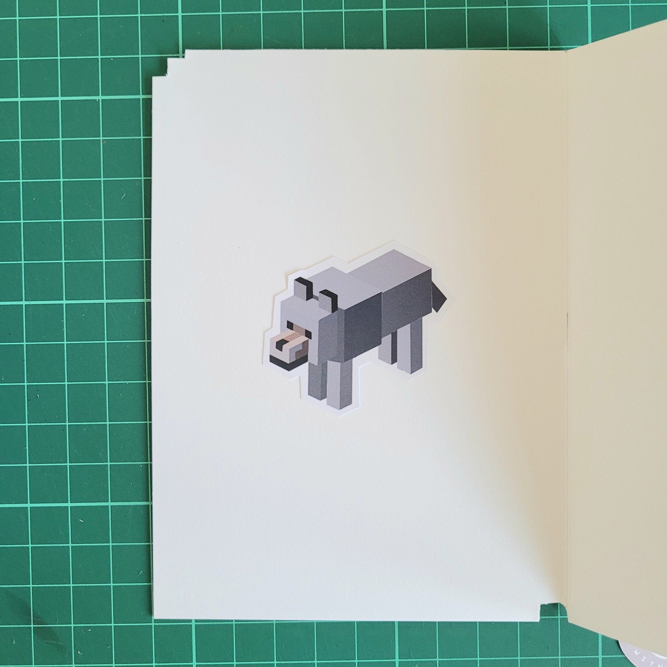 Minecraft Card Custom Made Minecraft Handmade Greeting Card - Etsy