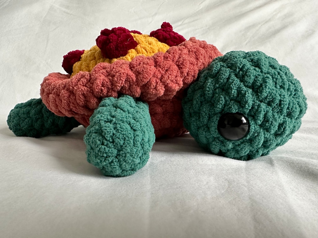 Pizza Turtle - the Cheesy-cute Amigurumi Plushy! - Etsy
