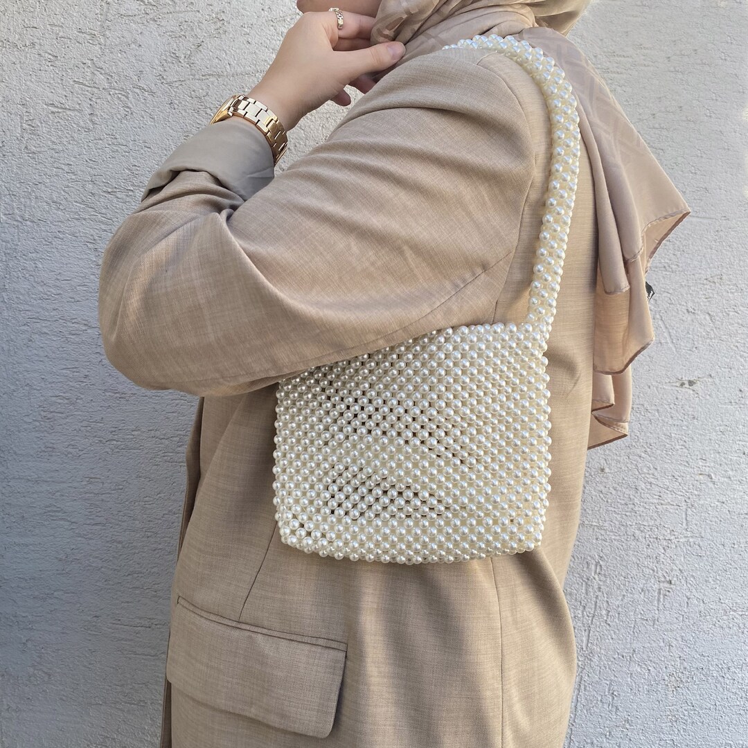 Crystal Beaded Pearly Bag: Sparkling Evening Handbag - Etsy
