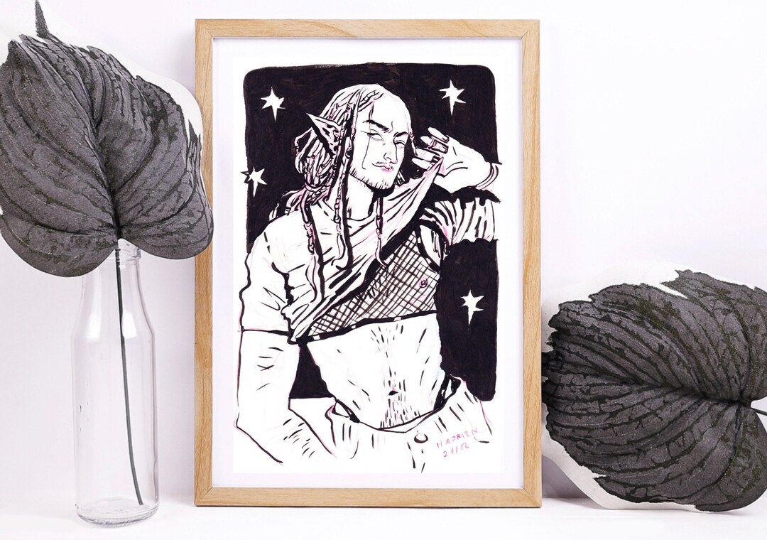 ORIGINAL DRAWING fyllo reproduction Available Indian Ink Portrait of an ...