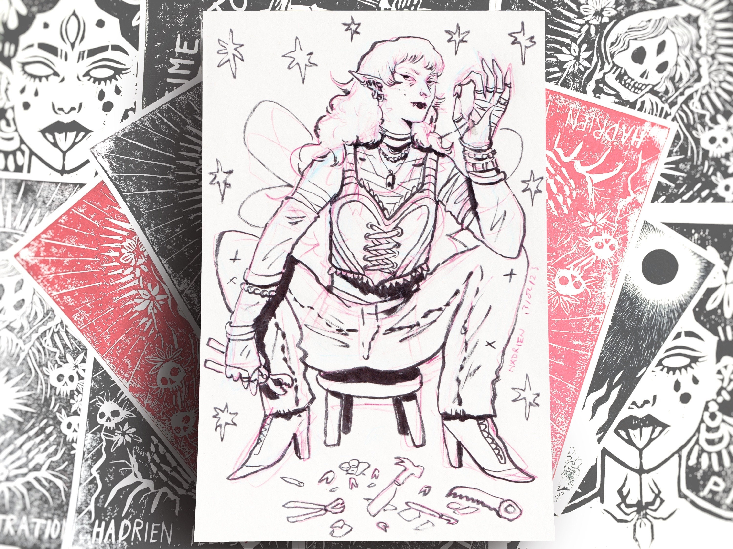 ORIGINAL DRAWING "the Tooth Fairy" (reproduction Available) - Badass ...