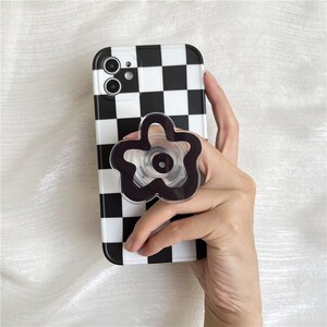 Simple Cute Clear Flower Phone Grip Holder Foldable Stand Griptok - Etsy