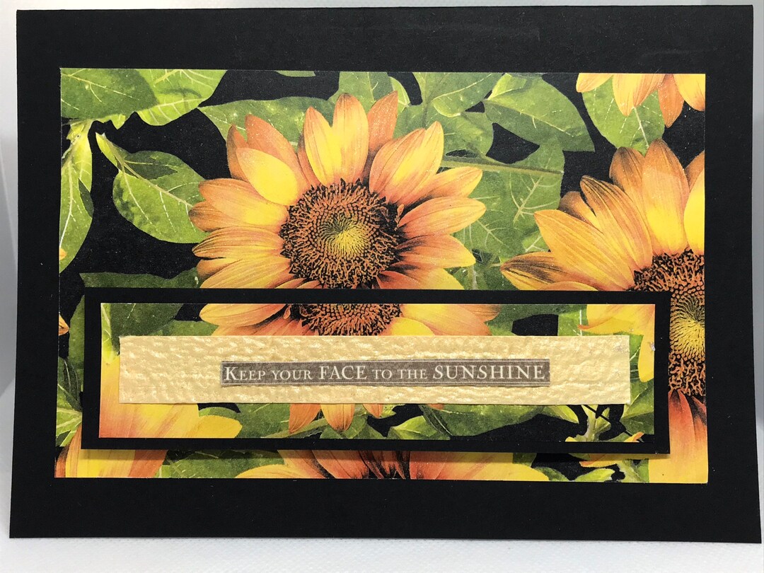 Sunflower Encouragement Card - Etsy