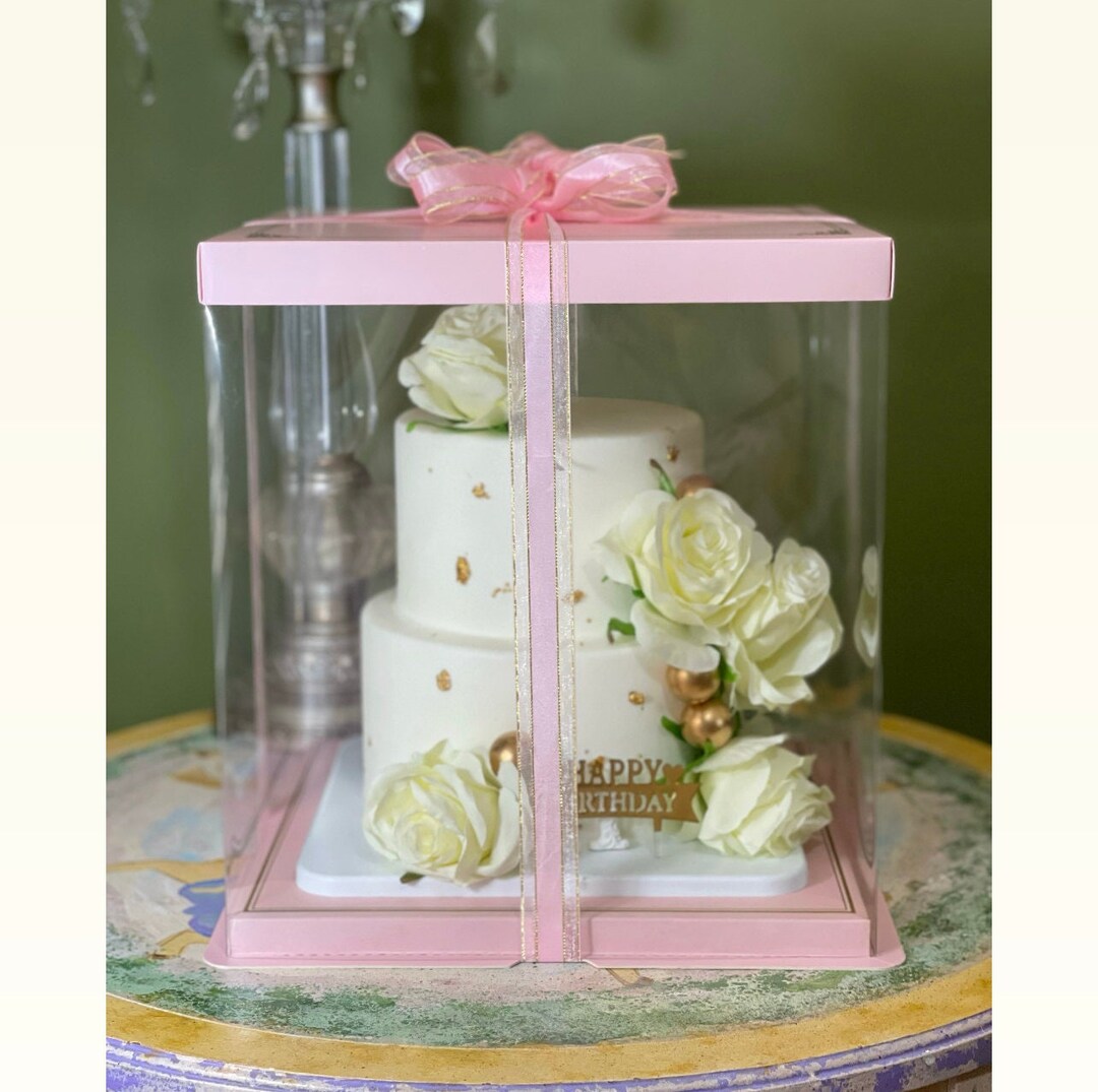 Clear 3-tier Cake Box (set of 2) - Wedding Birthday Display - Etsy