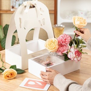 5 Sets Flower Cake Gift Boxes With Clear Mini Cake - Etsy