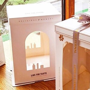 10 Sets Tall Clear Cake Boxes With Window,gorgeous Tiered Cake Boxes ...