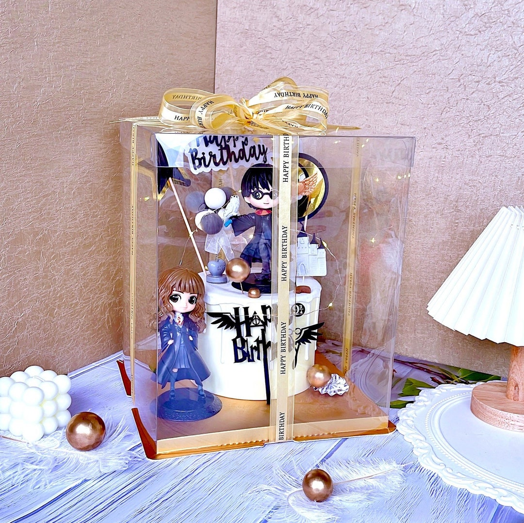 10 Sets 10.3’’lx10.3’’wx12.3’’h Tall Clear Cake/gift Boxes With Clear Lids,transparent Boxes for ...
