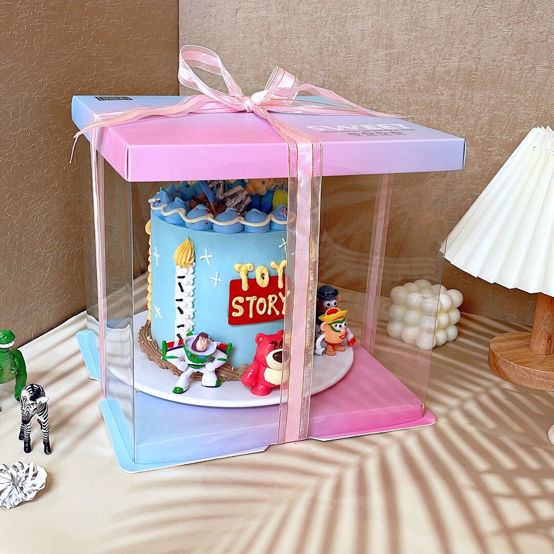 Clear Cake Gift Boxes, Dessert Display, Party Favors, 10 Sets - Etsy
