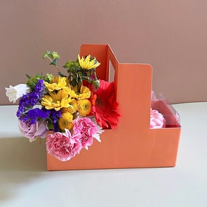 2 Sets Cake Flower Gift Boxes With 2 Pcs Small Clear Cake Boxes,for ...