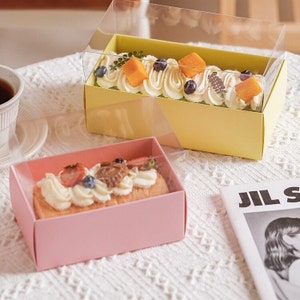 5 Sets Clear Bakery Boxes With Clear Lids,for Mini Cakes,cheesecakes ...