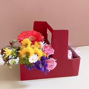 2 Sets Cake Flower Gift Boxes With 2 Pcs Small Clear Cake Boxes,for ...