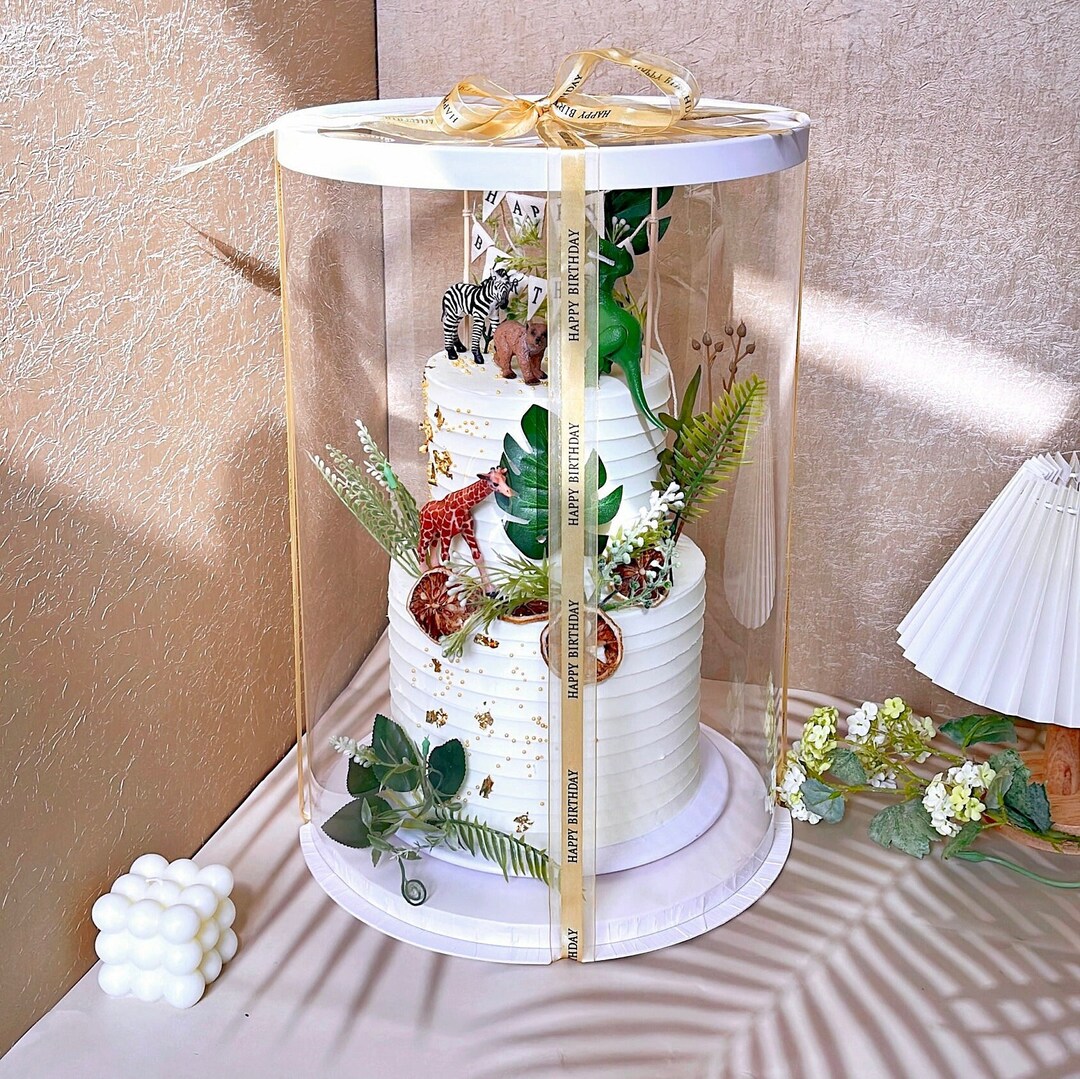 Clear Round Cake Box: 12x17.8" Party Cake/gift Packaging - Etsy