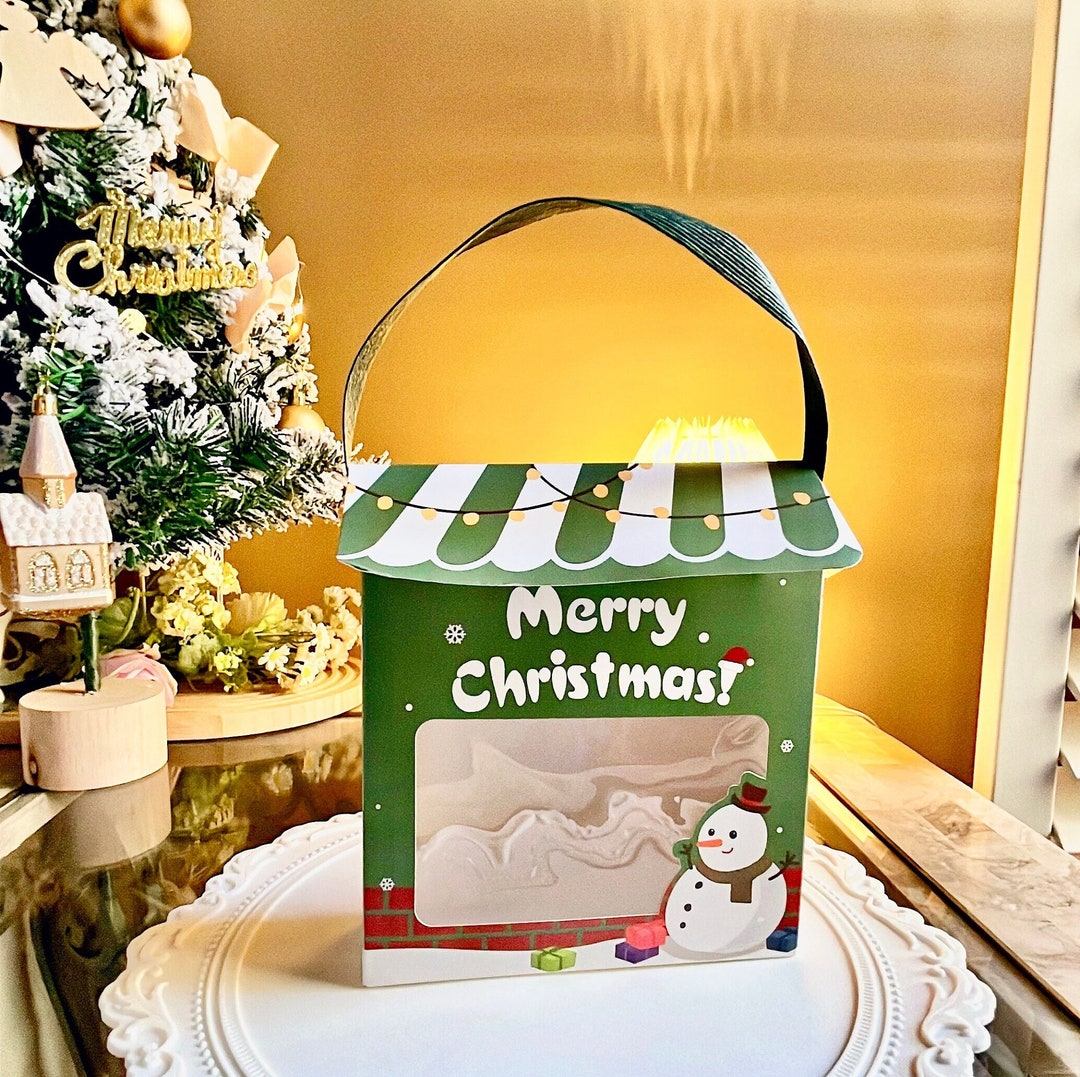 10 Pcs Christmas Gift Boxes With Clear Window and Handle /christmas ...