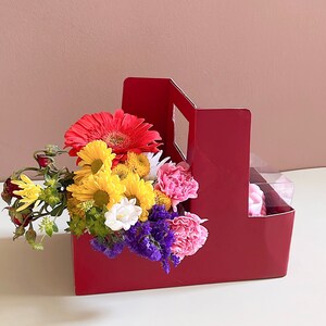 10 Sets Cake Flower Gift Boxes With 10 Pcs Small Clear Cake Boxes,for ...