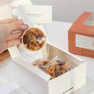 5 Pcs Bakery Boxes With Window,cookie Boxes,handmade Treat Boxes ...