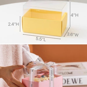 5 Sets Clear Bakery Boxes With Clear Lids,for Mini Cakes,cheesecakes ...