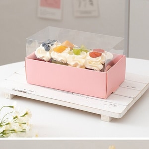 5 Sets Clear Bakery Boxes With Clear Lids,for Mini Cakes,cheesecakes ...