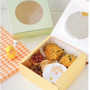 10 Pcs Bakery Boxes With Window / Pastry Boxes / Cookie Boxes / Dessert ...