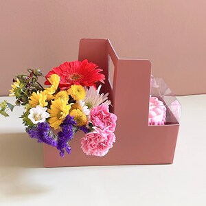 2 Sets Cake Flower Gift Boxes With 2 Pcs Small Clear Cake Boxes,for ...