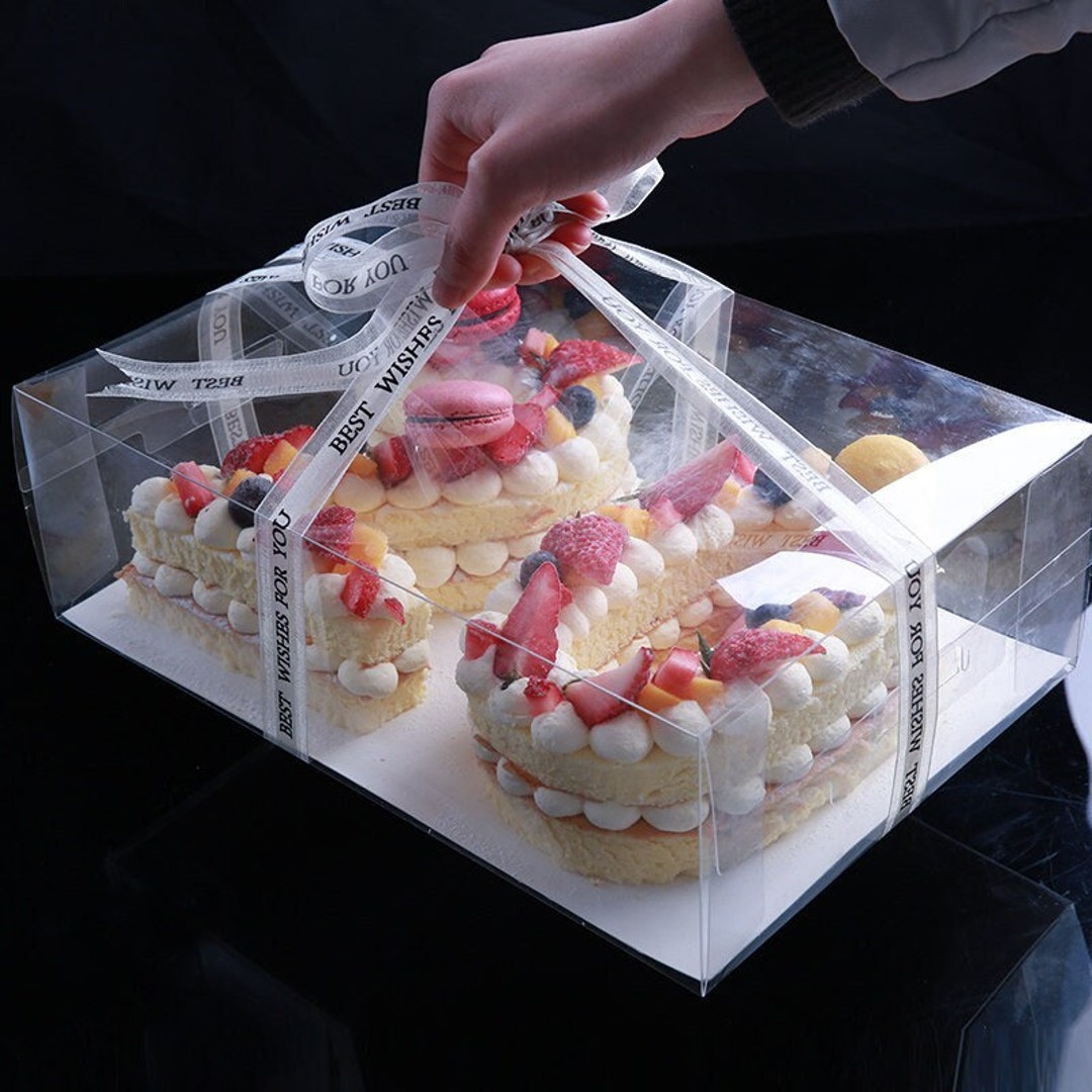 Clear Rectangle Cake Boxes: 10 Sets (15x11.5x4 In) - Etsy