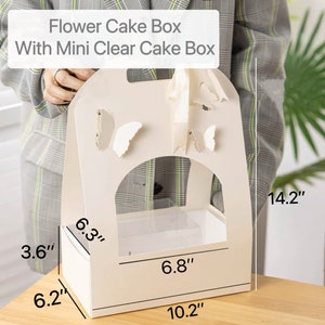 5 Sets Flower Cake Gift Boxes With Clear Mini Cake - Etsy