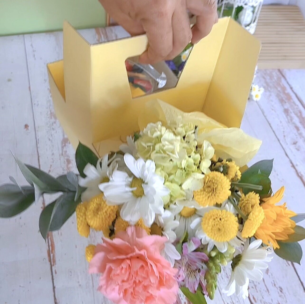6 Sets Cake Flower Gift Boxes With 6 Pcs Small Clear Cake Boxes,for ...