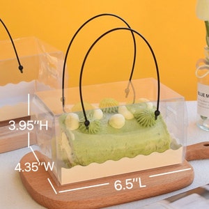 10 Sets Clear Bakery Boxes With Handles and White Inserts,transparent ...