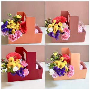 5 Sets Cake Flower Gift Boxes With 5 Pcs Small Clear Cake Boxes,for ...