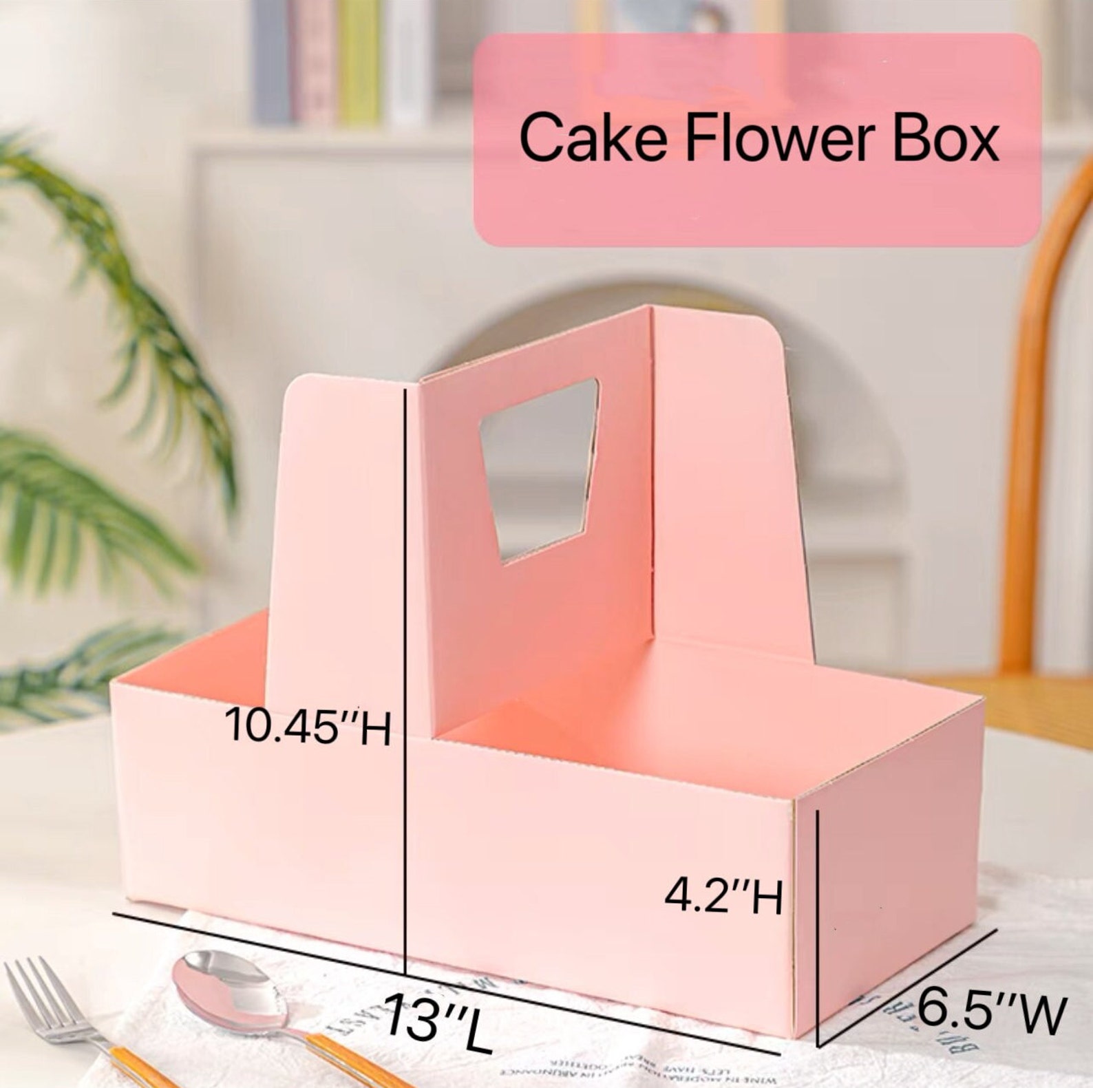 10 Sets Cake Flower Gift Boxes With 10 Pcs Small Clear Cake Boxes,for ...