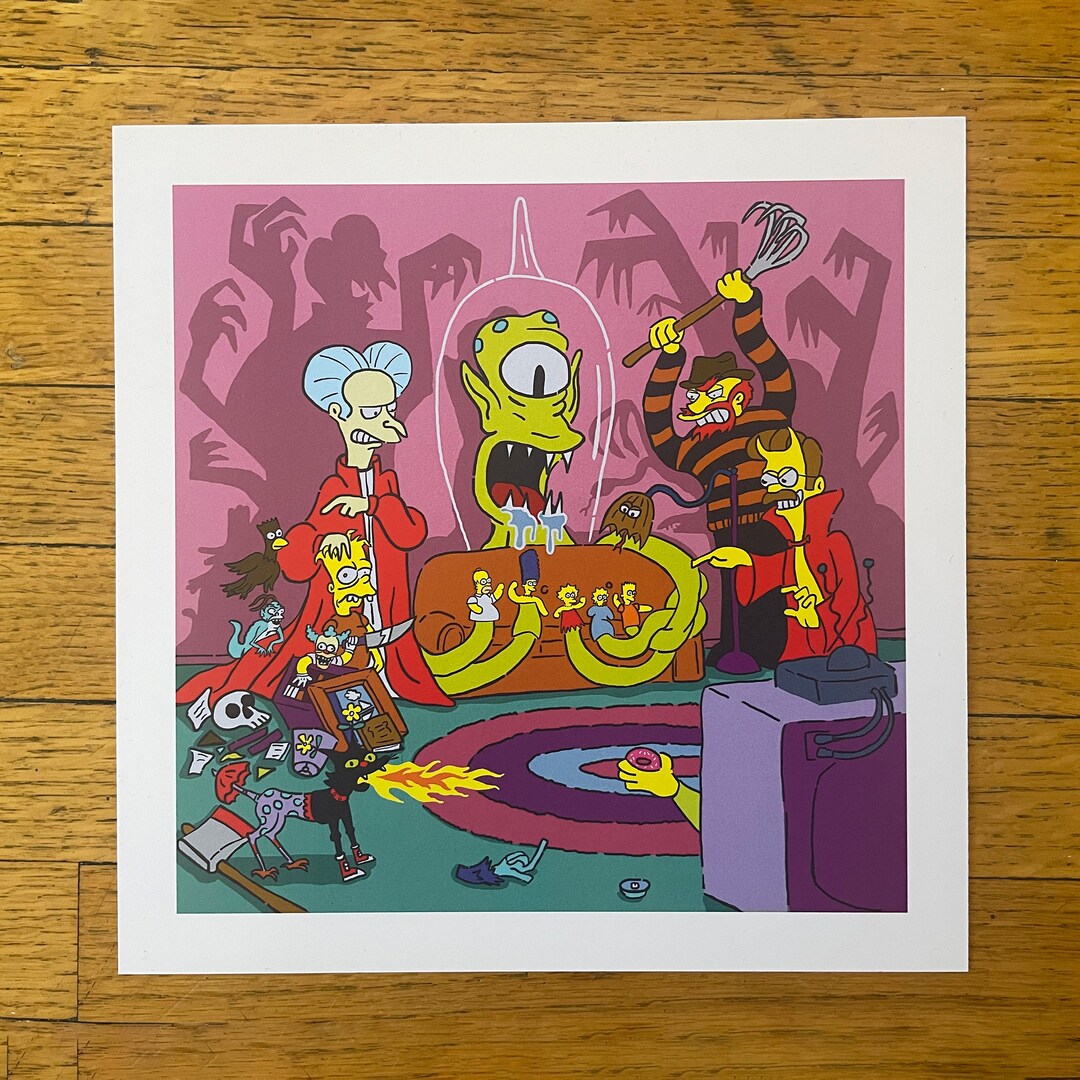 Treehouse of Horror, Simpsons Fan Art, Halloween, Horror, 8x8 Matte ...