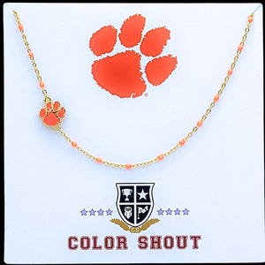 The College Necklace: Side Set College Logo Enamel Bead Necklace - Etsy