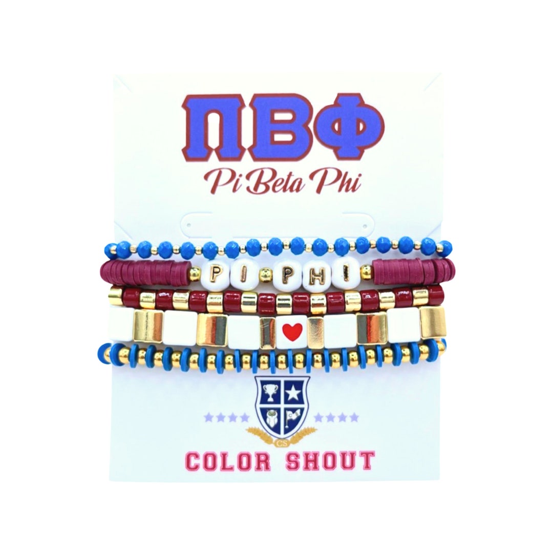 Pi Beta Phi 5 Bracelet Mega Stack - Etsy