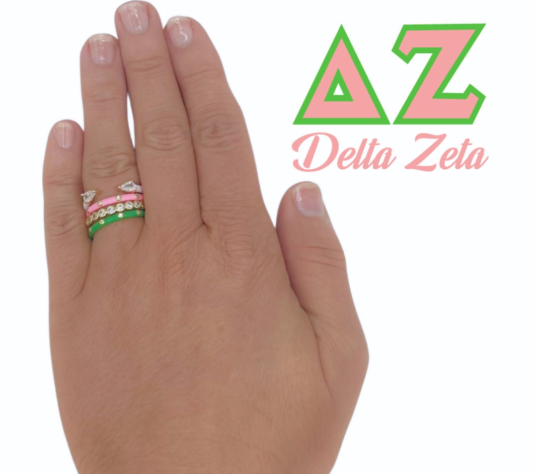 Delta Zeta 4 Stack Rings - Etsy