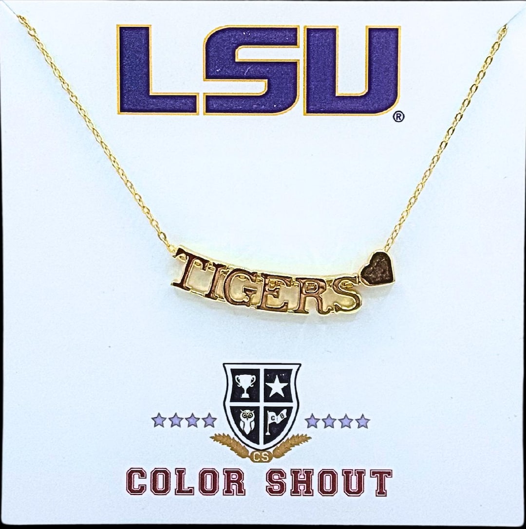 LOVE LSU Gold Necklace - Etsy UK
