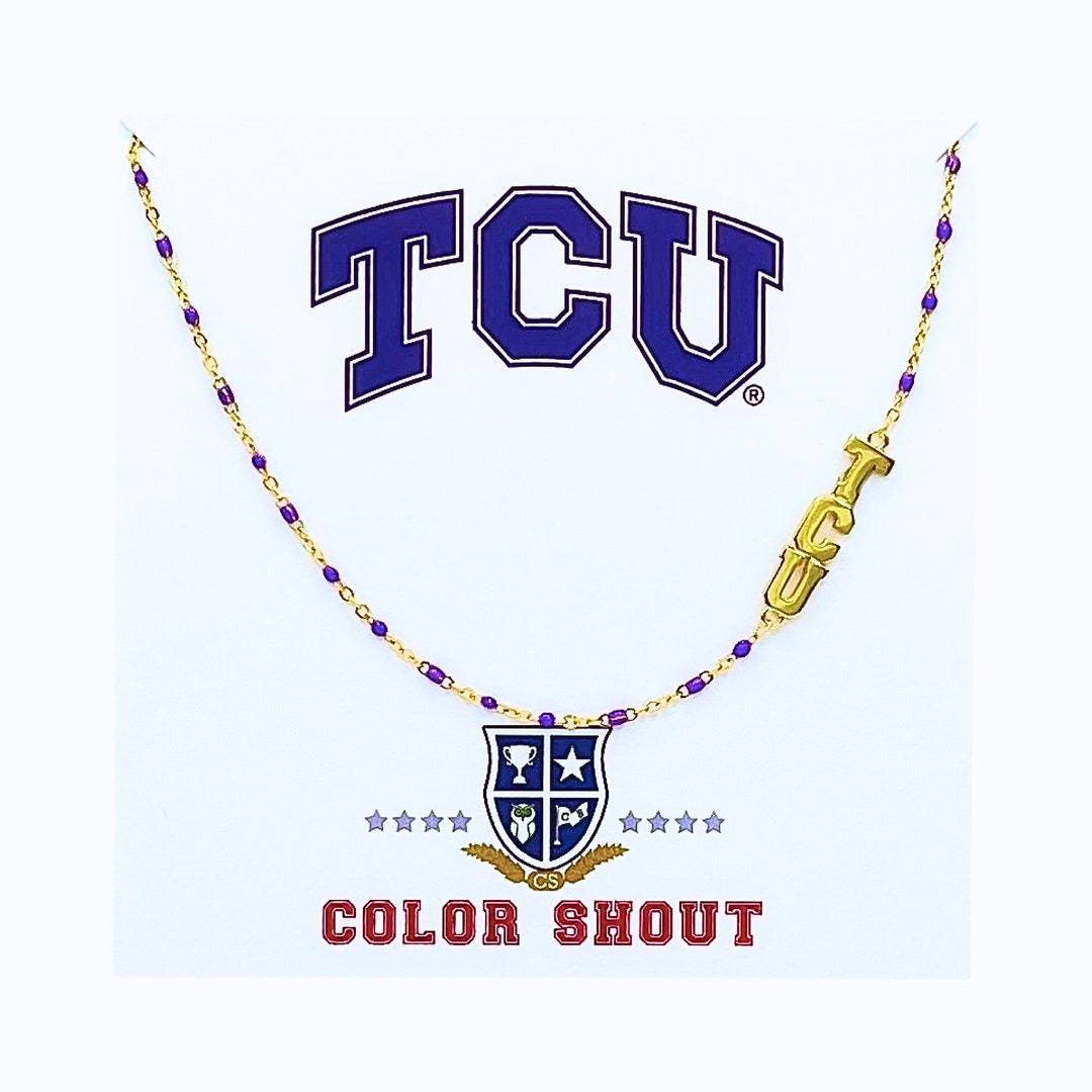 The TCU Necklace: Side Set TCU Enamel Bead Necklace - Etsy