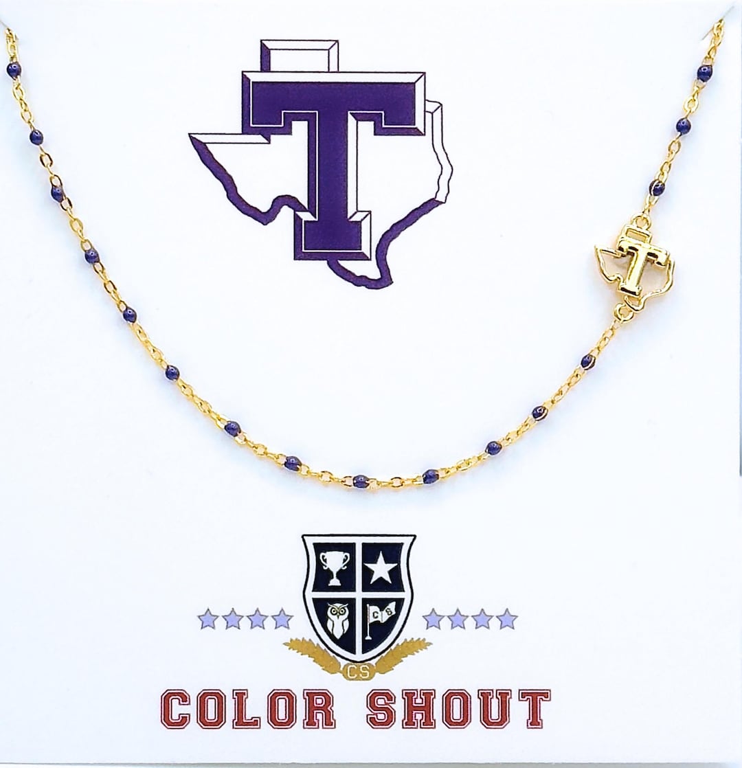 The Tarleton Necklace: Side Set Tarleton Logo on Enamel Bead Necklace ...