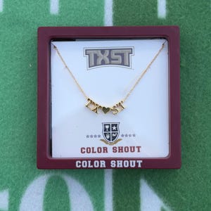 LOVE Texas State Gold Necklace - Etsy
