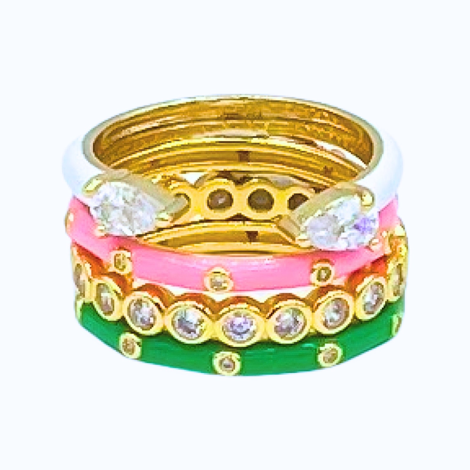 Delta Zeta 4 Stack Rings - Etsy