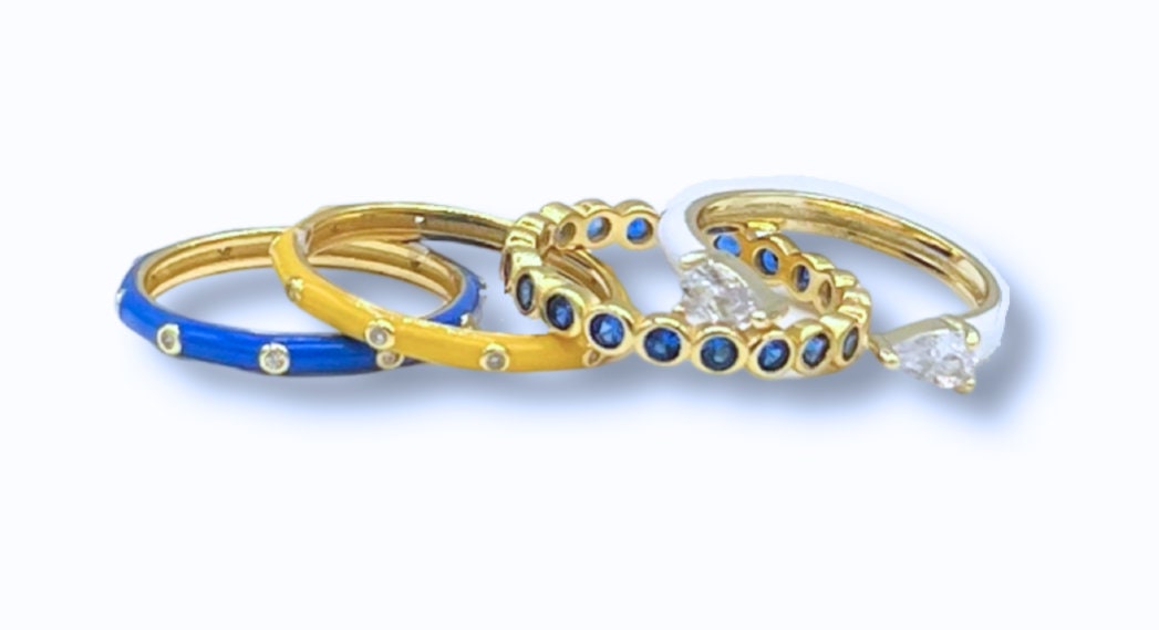 Delta Delta Delta 4 Stack Rings - Etsy