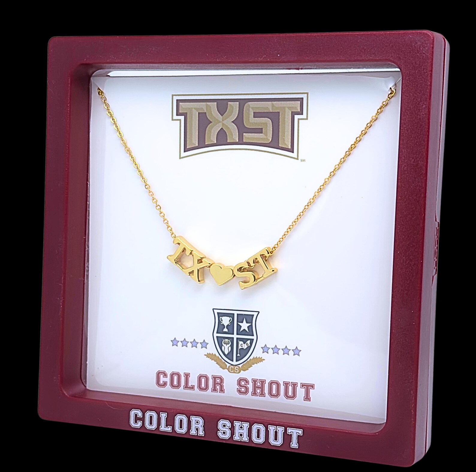 LOVE Texas State Gold Necklace - Etsy
