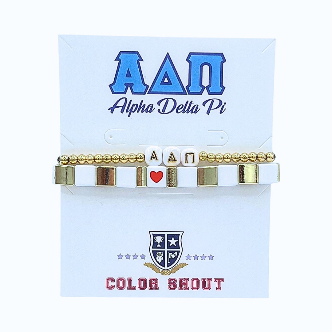 I LOVE Alpha Delta Pi: Enamel Bracelet Stack - Etsy