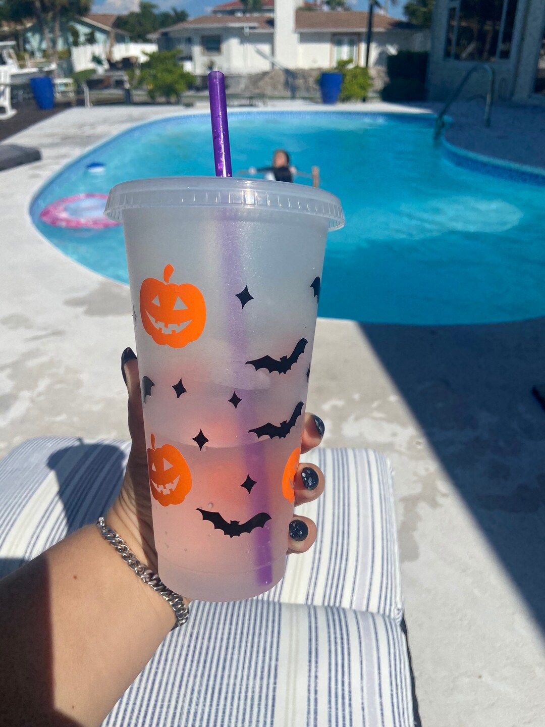 Halloween Pumpkin Cold Cup-24oz, Halloween Cup, Halloween Tumbler ...